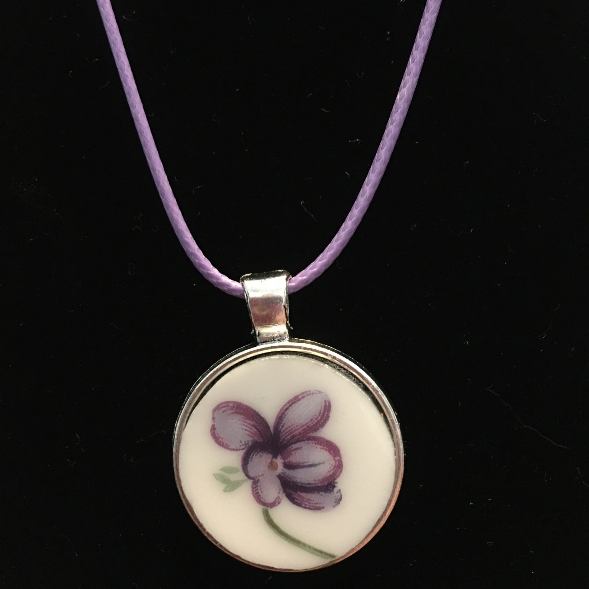 Purple Forget Me Not Necklace | Clink Designs