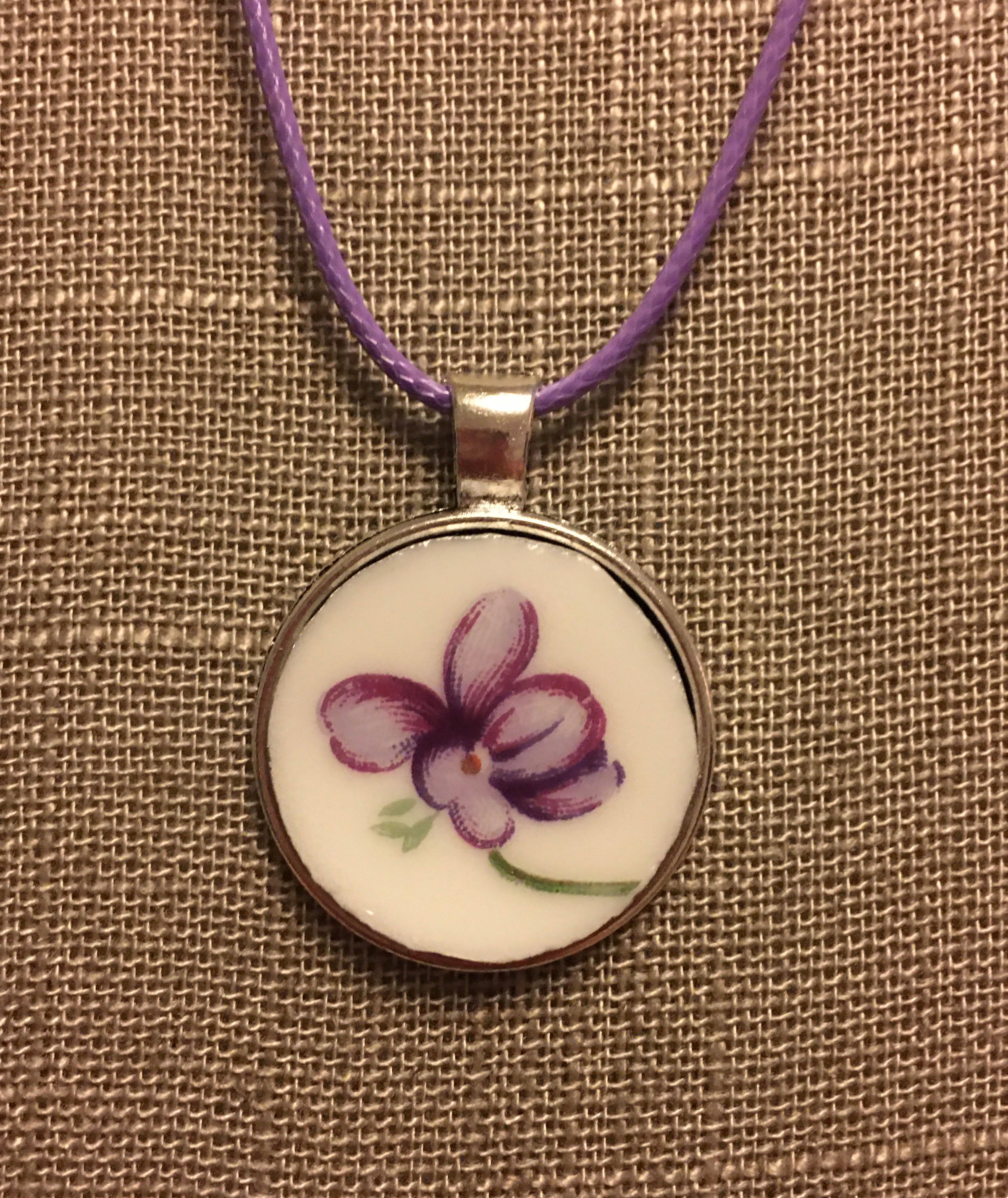 Purple Forget Me Not Necklace | Clink Designs